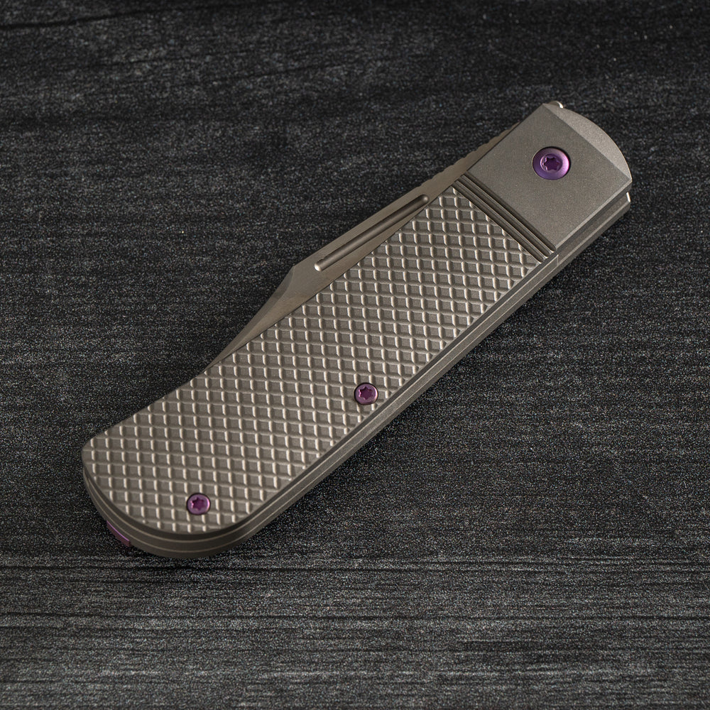 The Benny - Titanium Cross Hatch Hand Satin